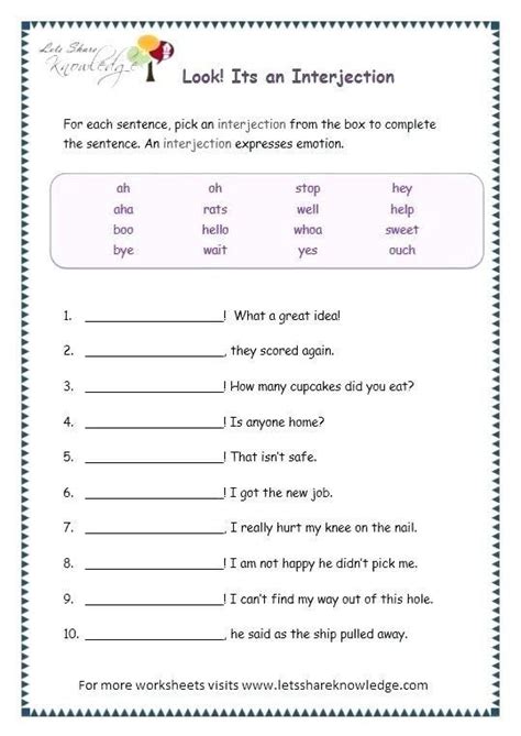 Conjunction Interjection Preposition Worksheet Preposition Worksheets