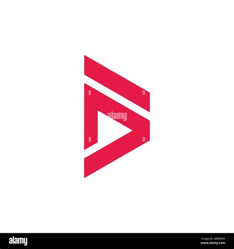 Letter Db Stripe Geometric Logo Design Vector Stock Vector Image And Art Alamy