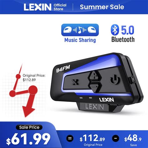 Marke Lexin LX B4FM X für 10 Fahrer Intercom Motorrad Bluetooth Helm ...