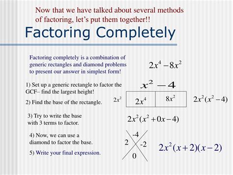 PPT Factoring Expressions PowerPoint Presentation Free Download ID