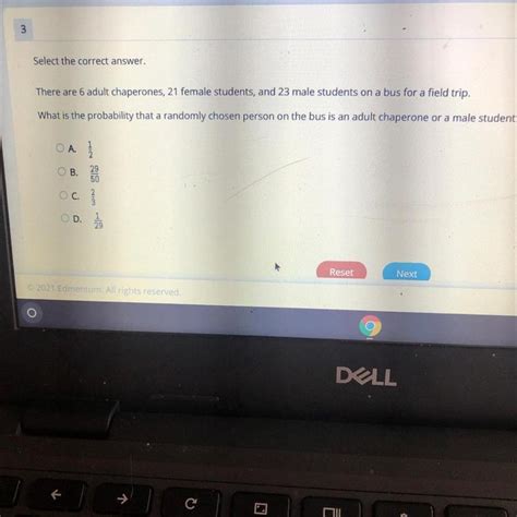 [free] select the correct answer there are 6 adult chaperones 21