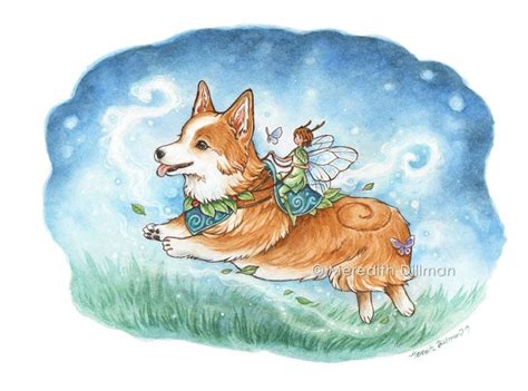 The Fairy Steed Corgi Art Print Fairy Tale Art Cute Dog Etsy Ireland
