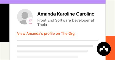 Amanda Karoline Carolino Front End Software Developer At Theia The Org