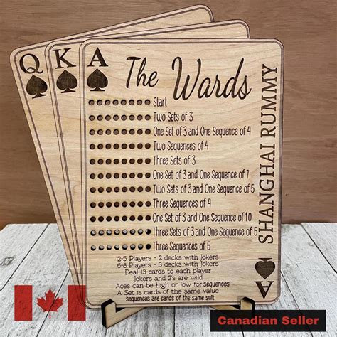 Customizable Wooden Shanghai Rummy Board Card Game With Pegs Etsy