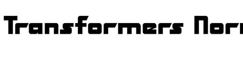 Transformers Normal Font FontPalace Com