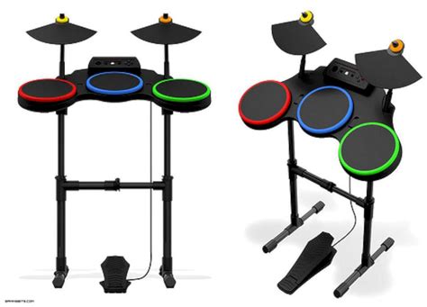 Sony Ps3 Guitar Hero World Tour Band Drum Kit Set Drums Cymbals Pedal