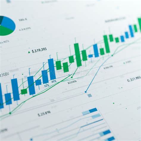 Financial Chart Depicting Green And Blue Candlestick Patterns