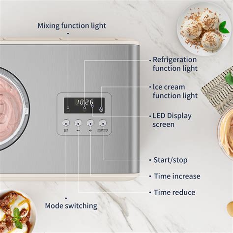 2 1 Qt Ice Cream Maker With Compressor I82 Airmsen Home Appliances