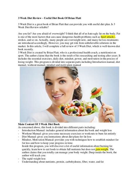 3 Weeks Diet Plan Review Discovernews