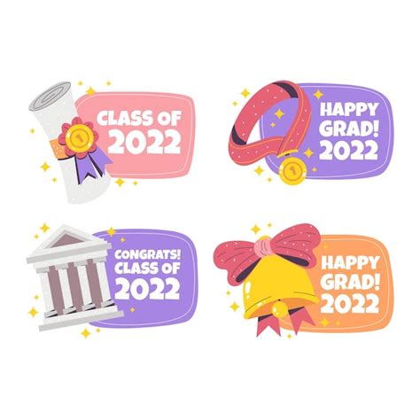 Premium Vector Graduation Class Label Design Collection Premium Vector Graduation Class Label Design Collection