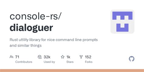Github Console Rsdialoguer Rust Utility Library For Nice Command