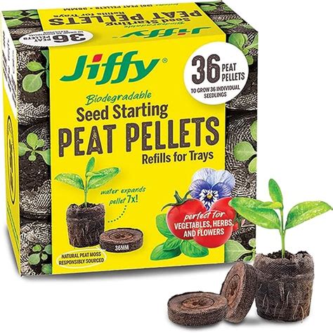 Jiffy 36mm Biodegradable Expanding Peat Pellet Refills 36