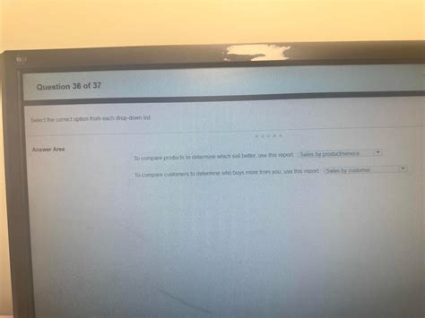 Solved Question 36 ﻿of 37select The Correct Option From Each