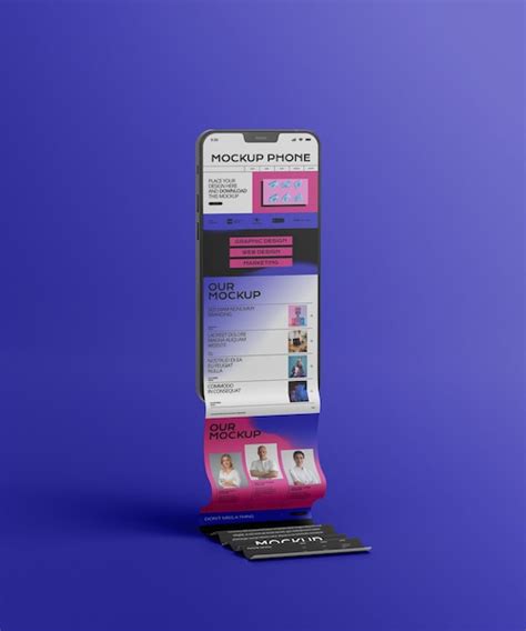 Premium Psd Smartphone Screen Long Scroll Mockup