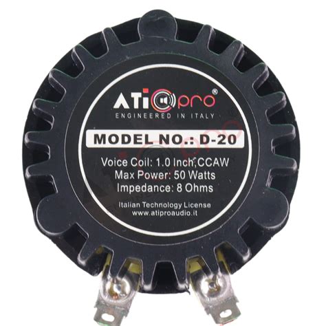 Neodymium Hf Compression Driver 20 Watt Model D 20 Compression Drivers