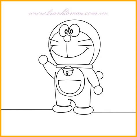 Tranh Tô Màu Doraemon Doraemon Đứng Thẳng Tự Tin Tranh Tô Màu Cho Bé Miễn Phí Dành Cho Mọi