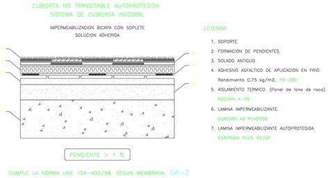 Self Protected Non Transitable Cover Autocad Dwg File