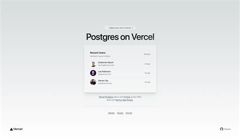 Vercel Postgres Prisma Nextjs Starter Vercel