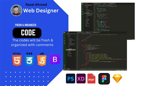 convert xd psd figma to html page by rasel8080 fiverr