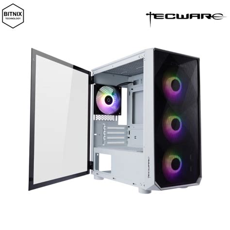 Tecware Forge M Omni White Argb Casing With 4 Argb Fan Lazada