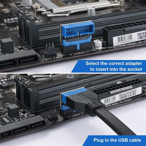 MZHOU USB Pin Pin Male To Female Extension Adapter Up Down USB Pin Motherboard