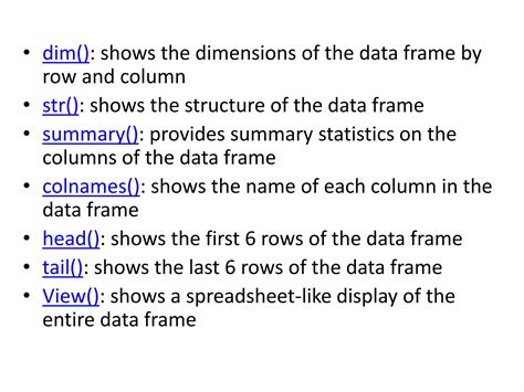 R Functions In Dataframepptx