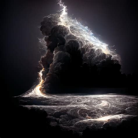 Premium Photo Epic Thunderstorm In The Night Sky Sparkling Bright