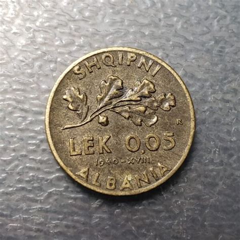 Albania Ocupacion Italiana 005 Lek 1940 Ebc Numismática Dena