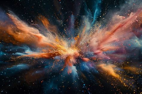 Vibrant And Dynamic Explosion Of Colors Resembling A Cosmic Event Stock Image Image Of Vibrant