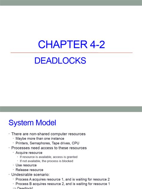 Chapter 4 Process Management Deadlock Pdf Process Computing