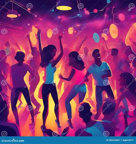 A Lively And Energetic Party Where People Dance To Upbeat Rhythms In A