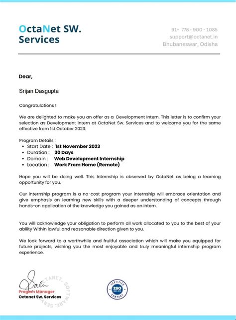 Srijan Dasgupta On Linkedin Octanet Octanetinternship