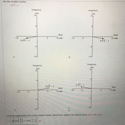 solved plot the complex number v3 imaginary imaginary