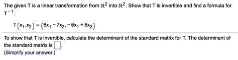 solved the given t is a linear transformation from r2 into