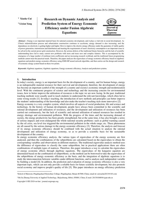 Pdf Research On Dynamic Analysis And Prediction System Of Energy