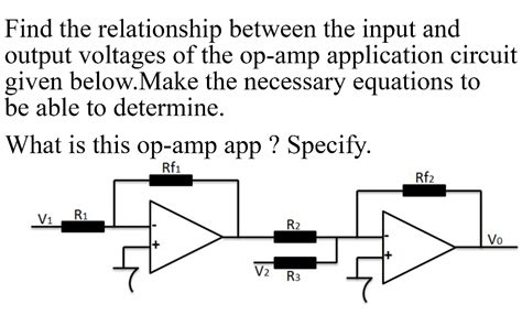 Solved Find The Relationship Between The Input And Output Chegg Com