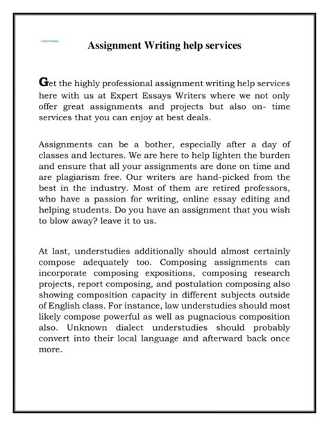 PPT Details Of Assignment Writing Services PowerPoint Presentation