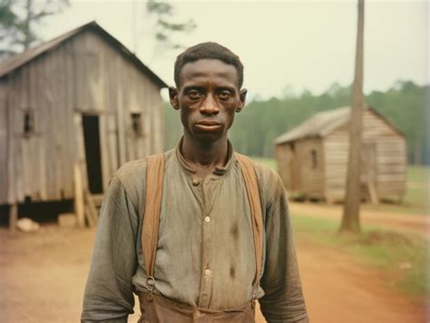 Homem Afro Americano Do Início Dos Anos 1900 Foto Antiga Colorida