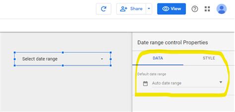 How To Assign A Data Source To Time Range Control In Data Studio Stack Overflow