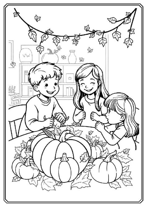 Fall Classroom Coloring Pages Printable Pdf Autumn Bulletin Board And Calm Corne