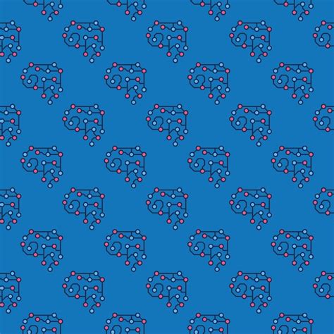 Premium Vector Ai Brain Vector Neural Network Colored Seamless Pattern