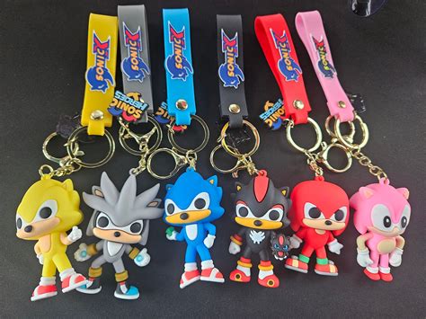 Sonic Sonic The Hedgehog Cartoon T Keychains Keyrings Etsy