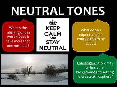 Neutral Tones By Thomas Hardy Teaching Resources