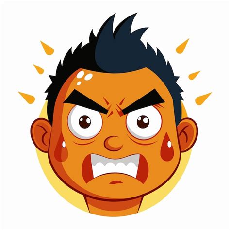 Angry Facial Expression Premium Ai Generated Vector