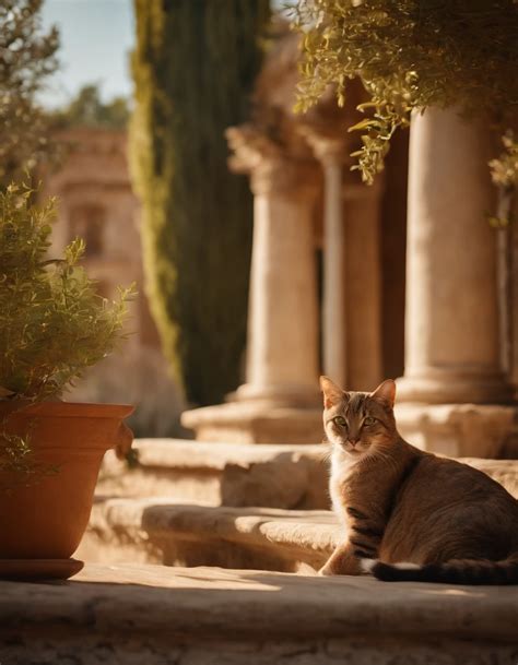 There Is A Cat Sitting On The Steps Of A Building Seaart Ai