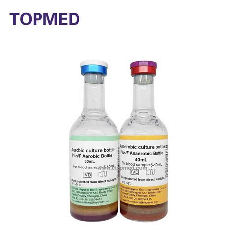 30ml Plusf Aerobicanaerobic Culture Bottle Blood Culture Bottle And