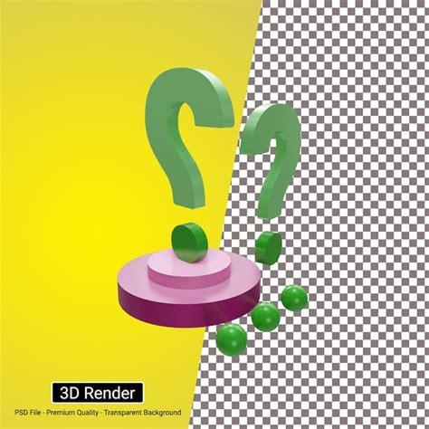 Premium Psd 3d Question Icon