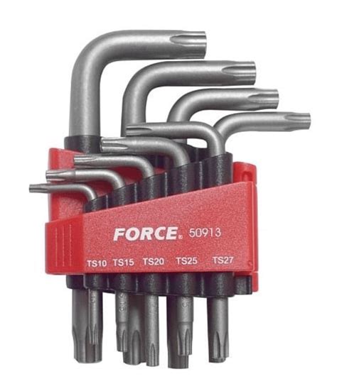 Force 50913 9pc Five Sided Star Tamperproof Key Set Ts10 Ts50