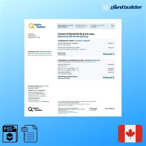 Comed Utility Bill Template