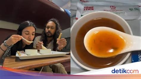 Cicip Makanan First Class Di Kereta India Influencer Ini Puas